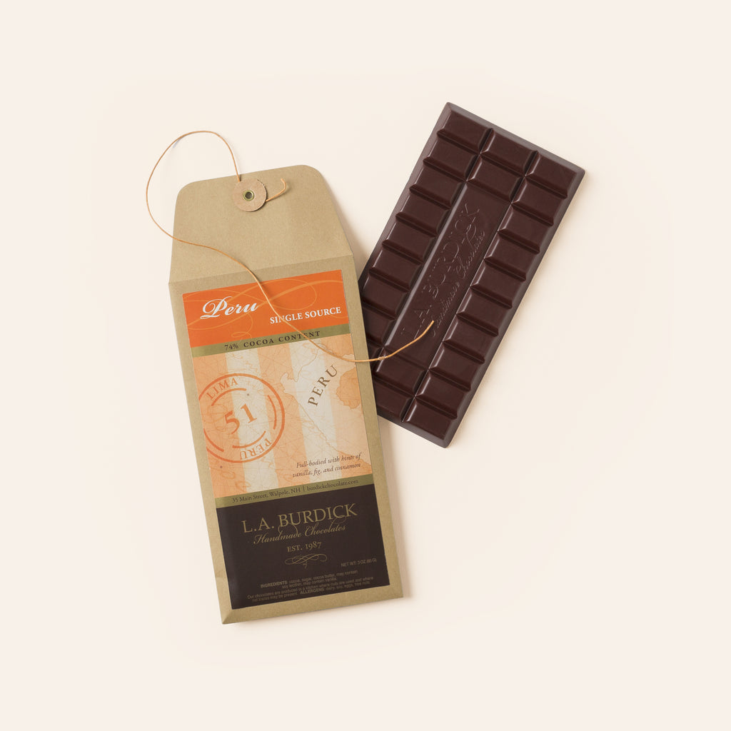 Single Source Peru Dark Chocolate Bar | L.A. Burdick Chocolates